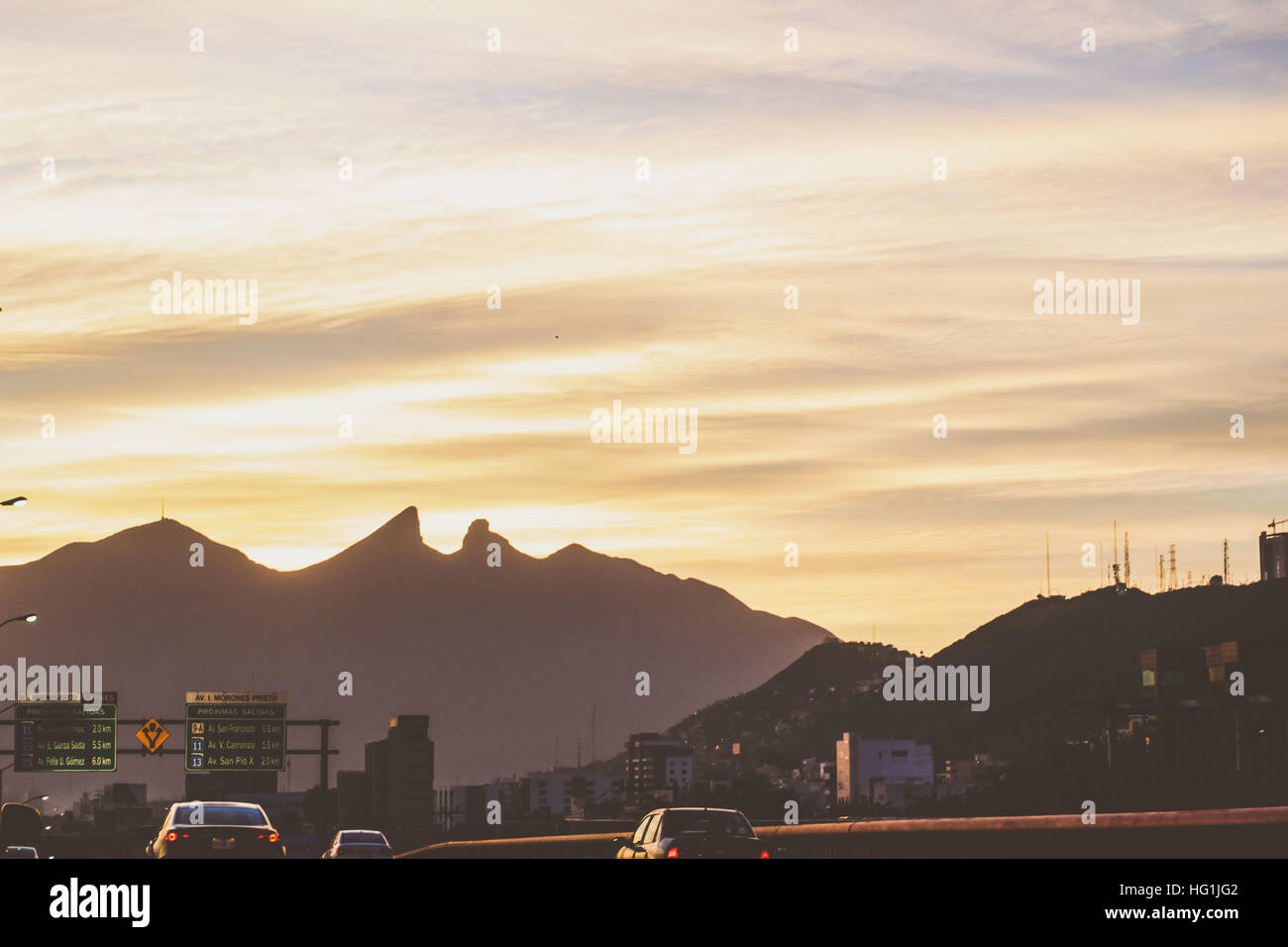 Photograph of Cerro de la Silla mountain in Monterrey Mexico city Stock ...