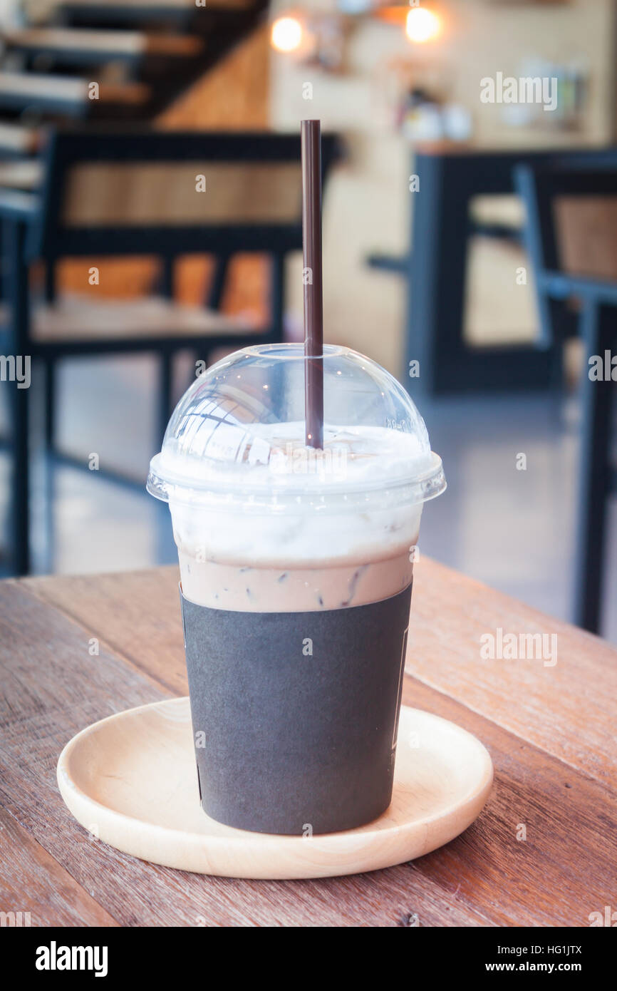 Iced coffee in coffee shop, stock photo Stock Photo - Alamy