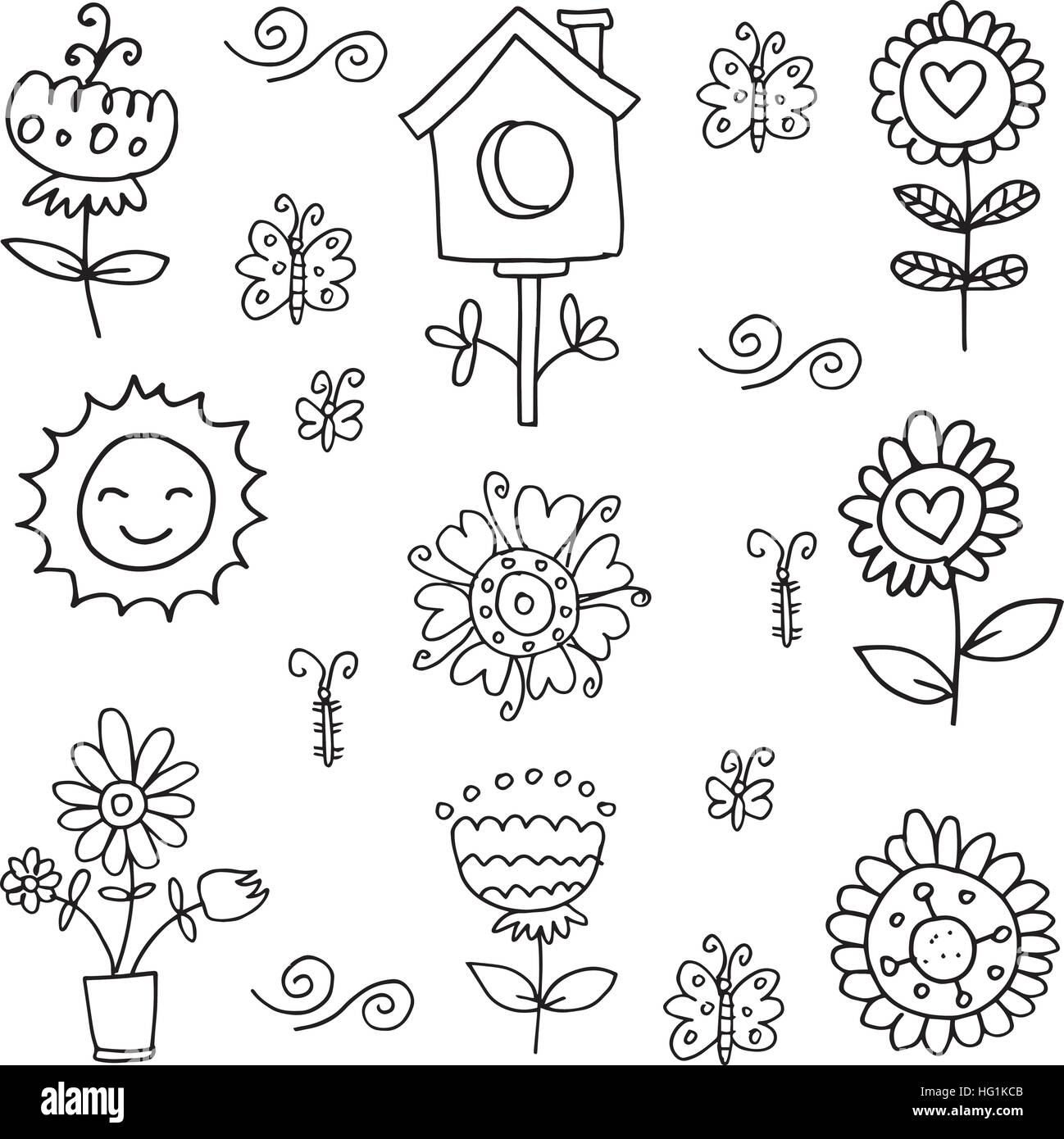 Doodle of spring item hand draw illustration Stock Vector Image & Art ...