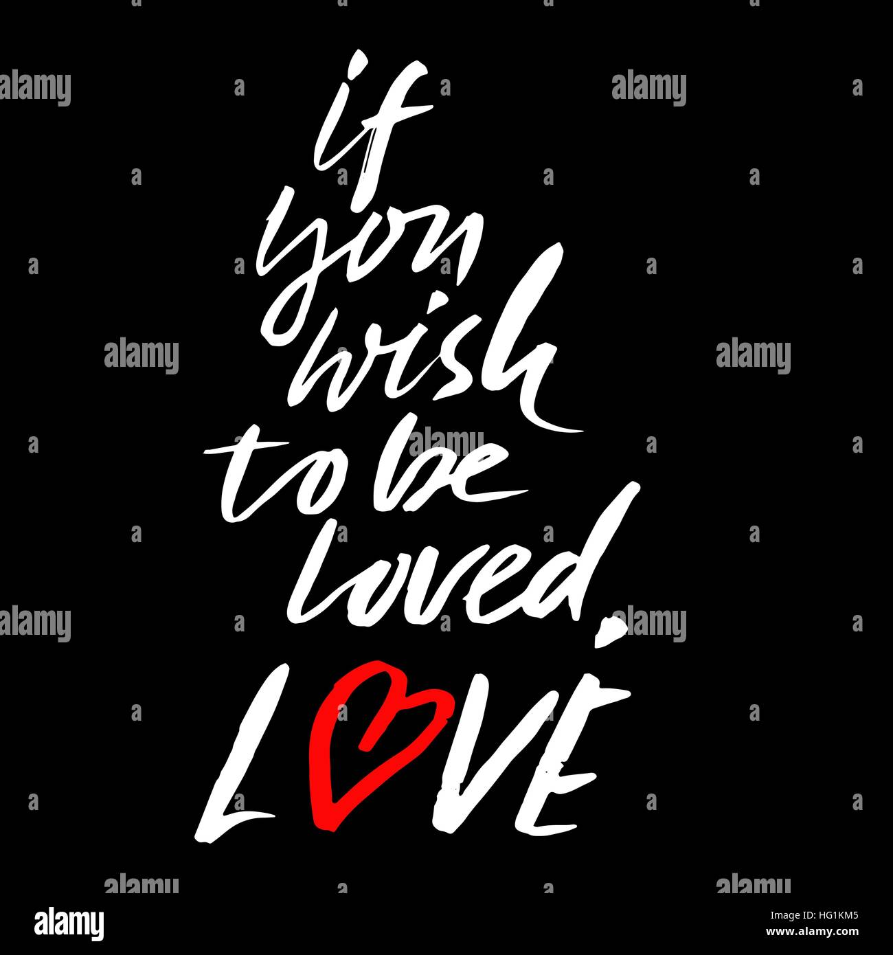 Hand lettered inspirational quote. Hand brushed ink lettering. Modern ...