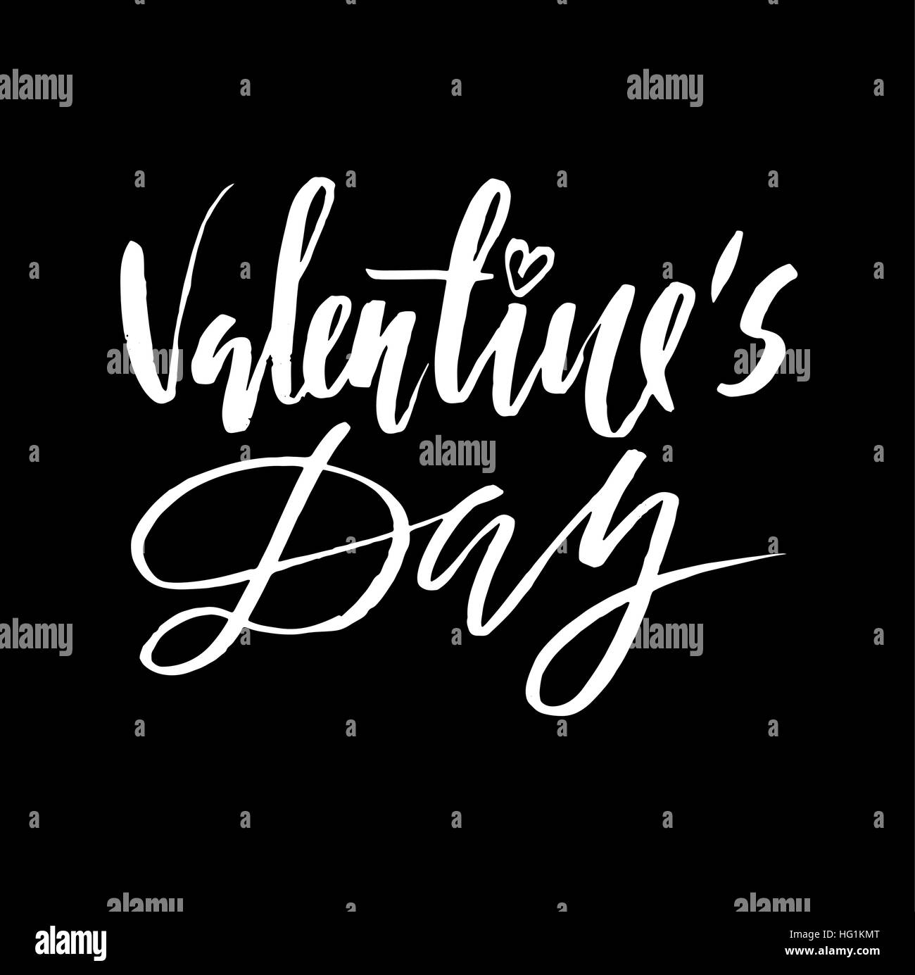 Vector Valentines Day Vintage Card With Lettering Stock Vector Image