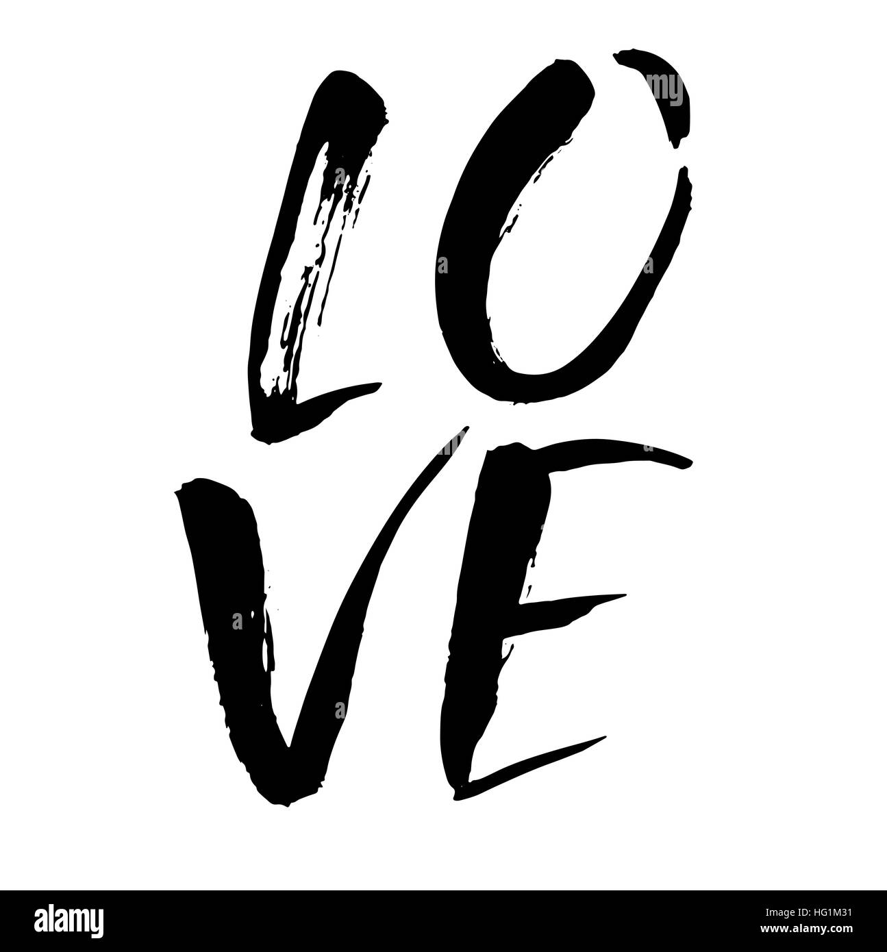 Love. Watercolor hand lettering. Modern brush lettering. Hand drawn ...