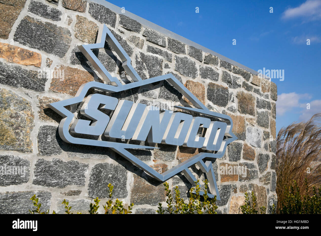 A logo sign outside of a facility occupied by Sunoco Inc., in Newtown ...