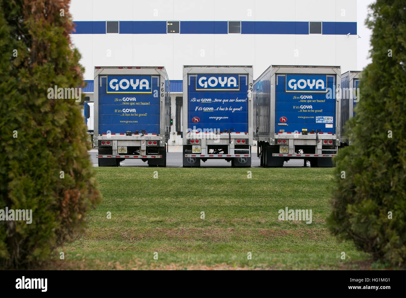 A logo sign outside of a facility occupied by Goya Foods, Inc., in ...