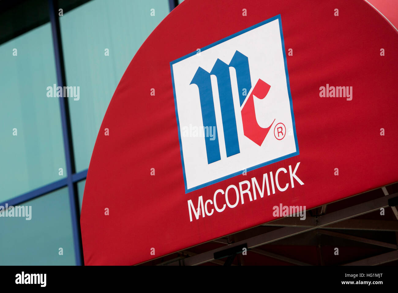A logo sign outside of a facility occupied by McCormick & Company in ...