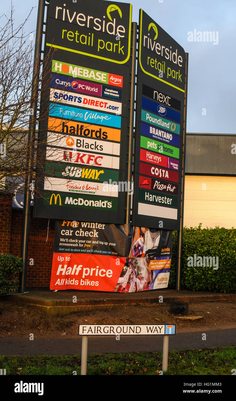 Riverside retail park Northampton Fairground way Stock Photo - Alamy Riverside retail park Northampton Fairground way Stock Photo - Alamy