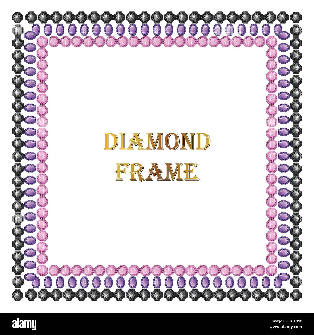 Diamonds square frame Stock Vector Image & Art - Alamy