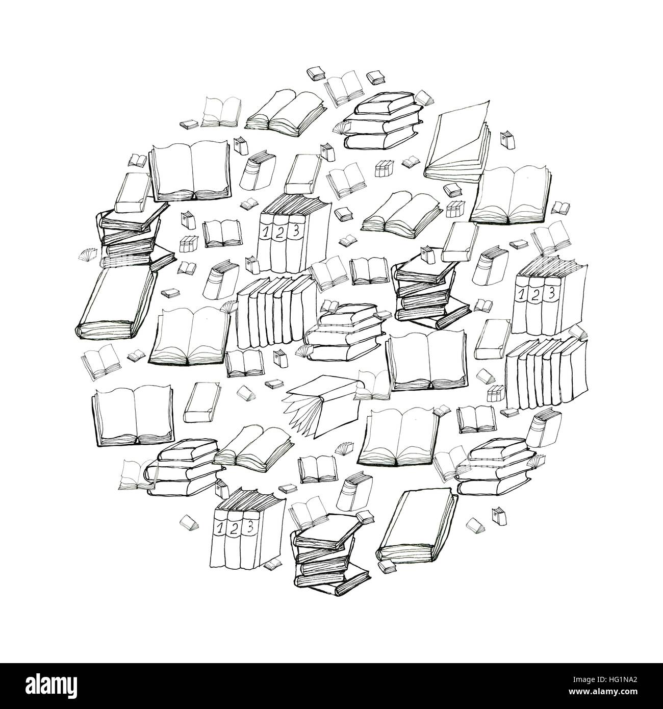 Book doodle illustration Stock Vector Image & Art - Alamy