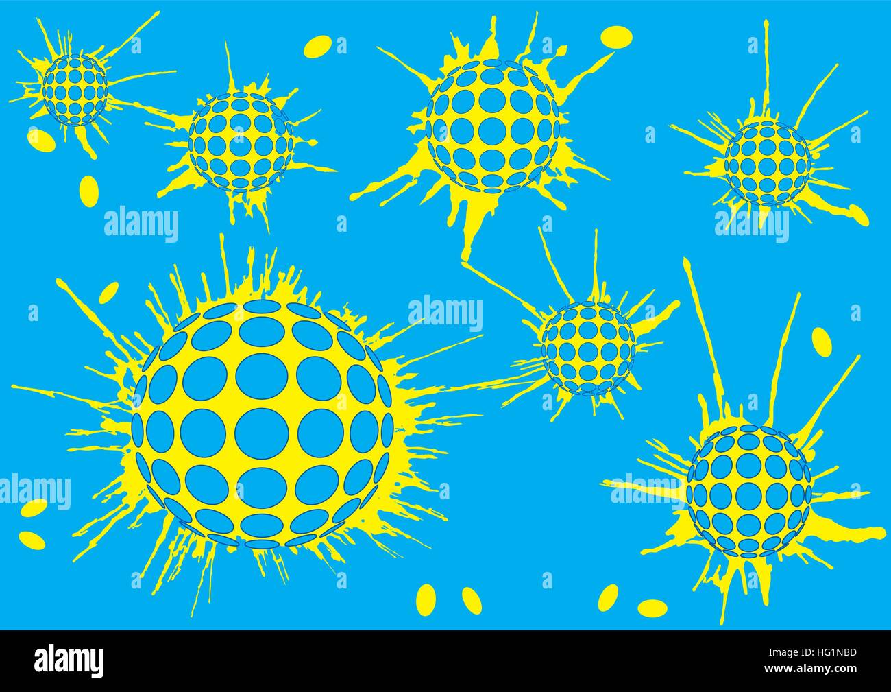background halftone blot balls blue Stock Vector Image & Art - Alamy