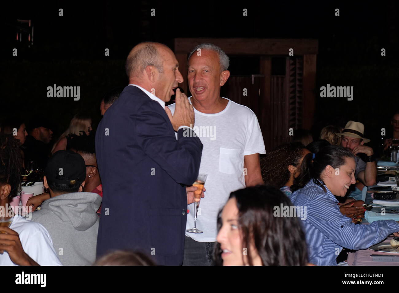 Davidach Edelstein (right) attending an Art Basel party at Surflodge ...