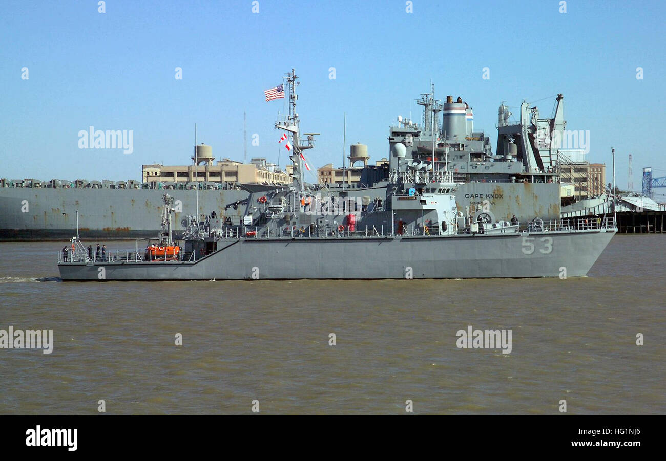 USS Pelican in front of the Cape Knox Stock Photo - Alamy