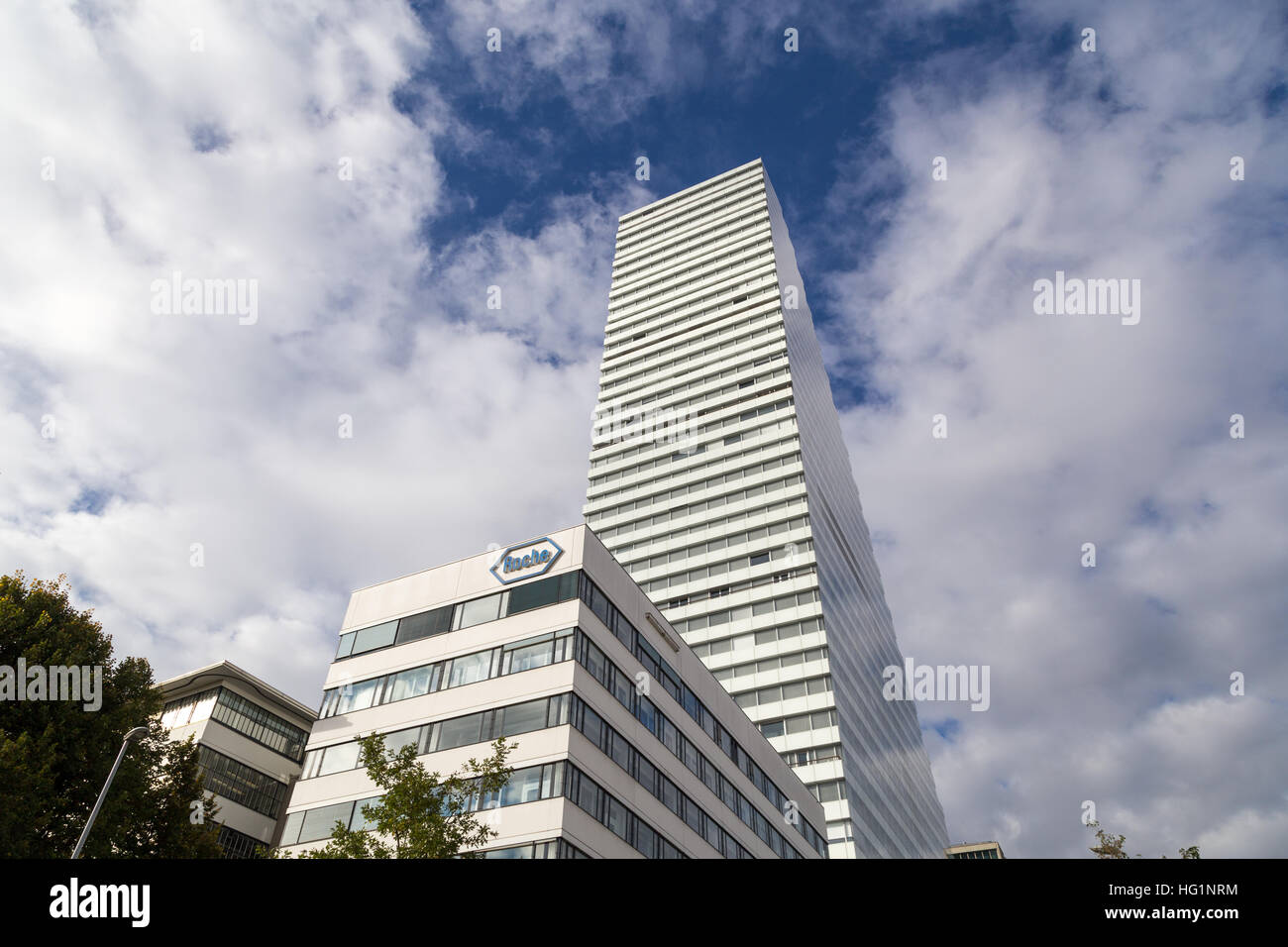 Basel, Switzerland - October 20, 2016: The Roche Tower at the ...