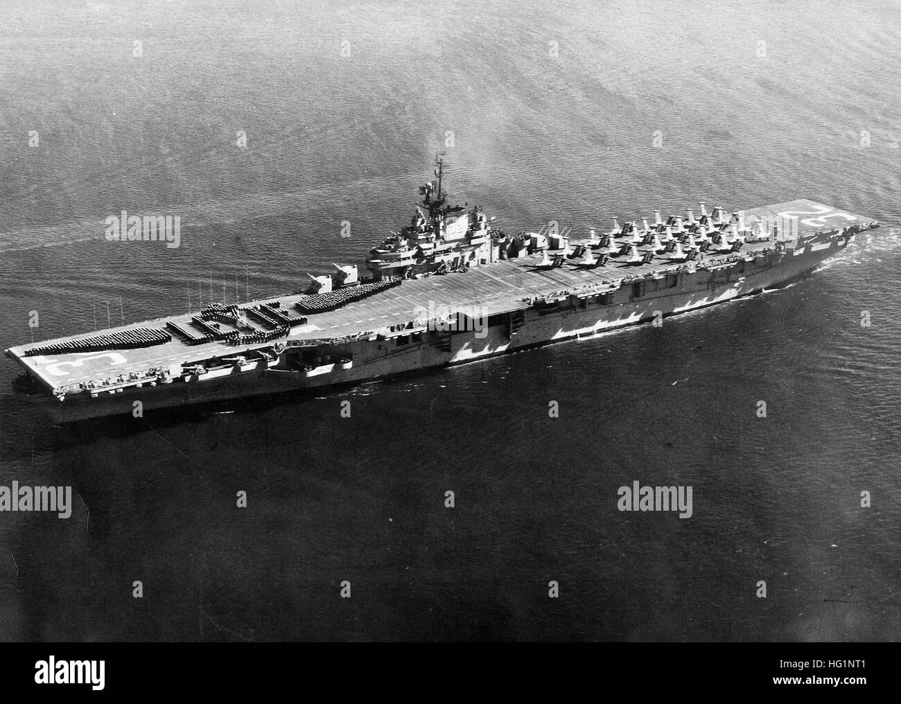 USS Leyte (CV-32) with F9Fs Stock Photo - Alamy