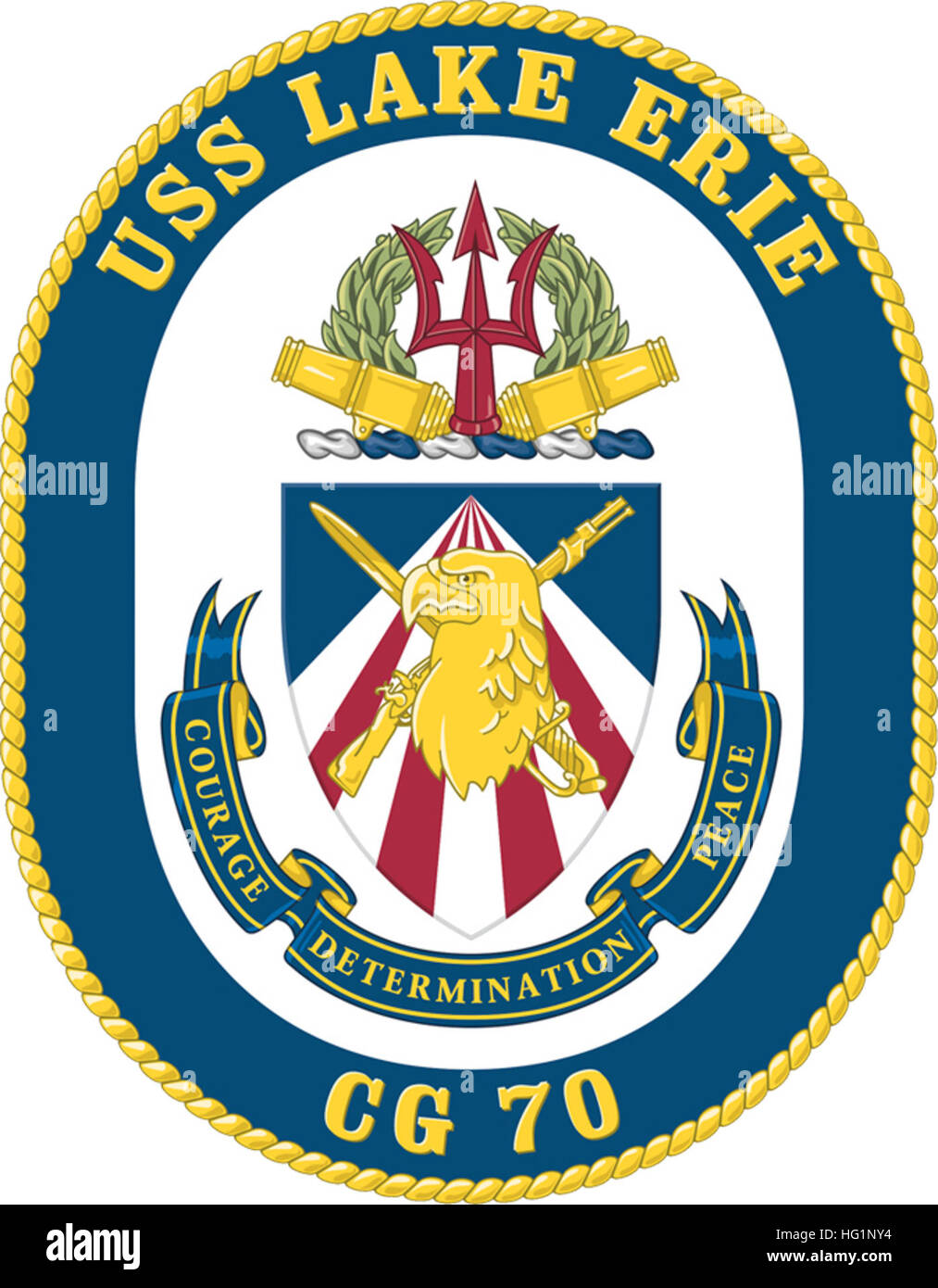 USS Lake Erie CG-70 Crest Stock Photo - Alamy