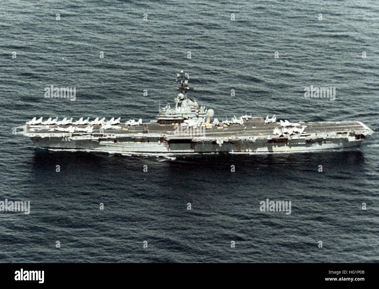 USS Oriskany (CVA-34) underway in 1973 Stock Photo - Alamy