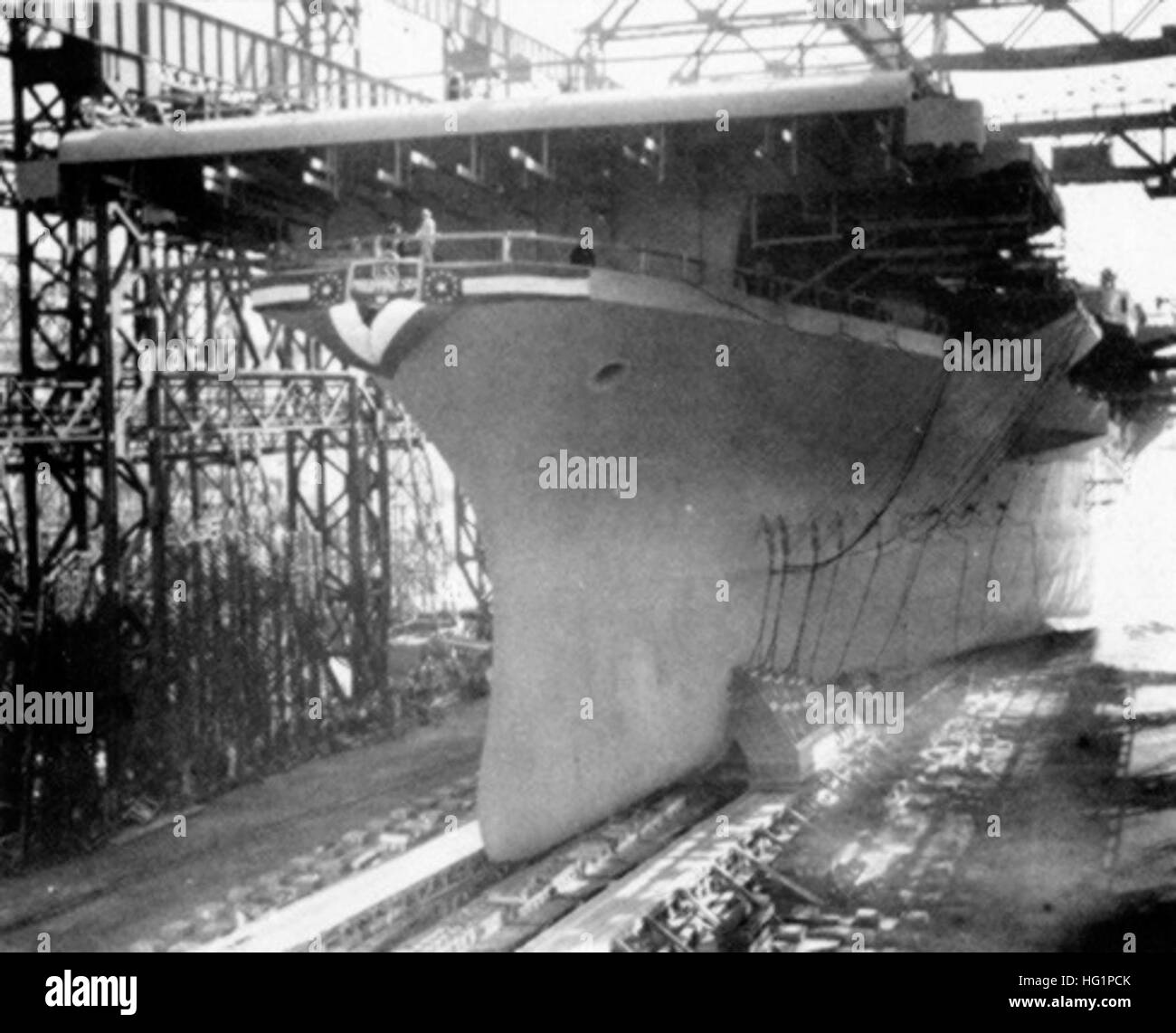 USS Philippine Sea (CV-47) launched at Fore River Shipyard 1945 Stock ...