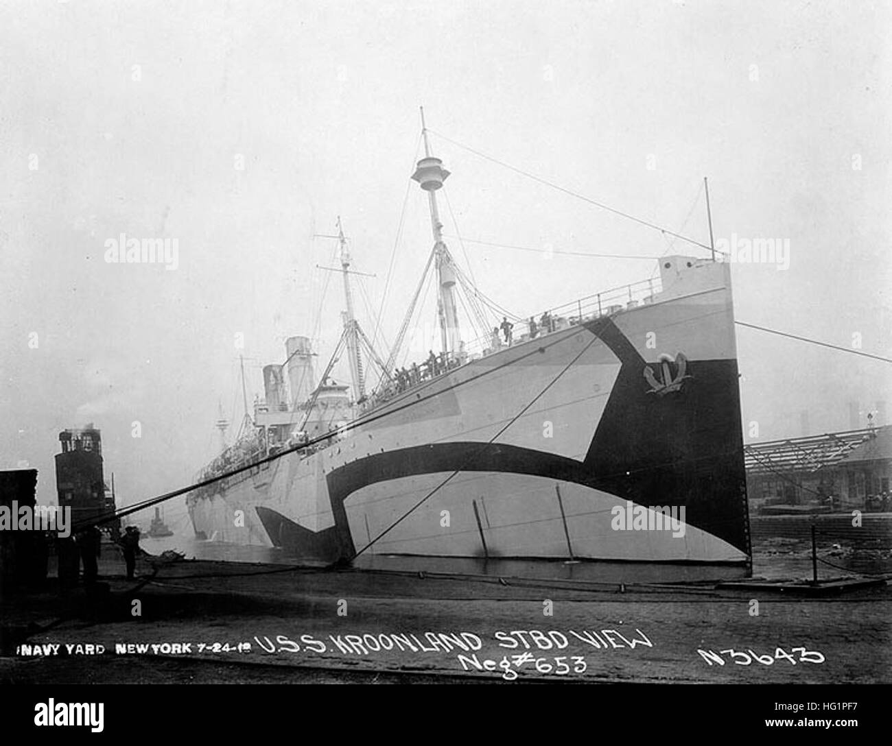 USS Kroonland at New York Navy Yard Stock Photo - Alamy