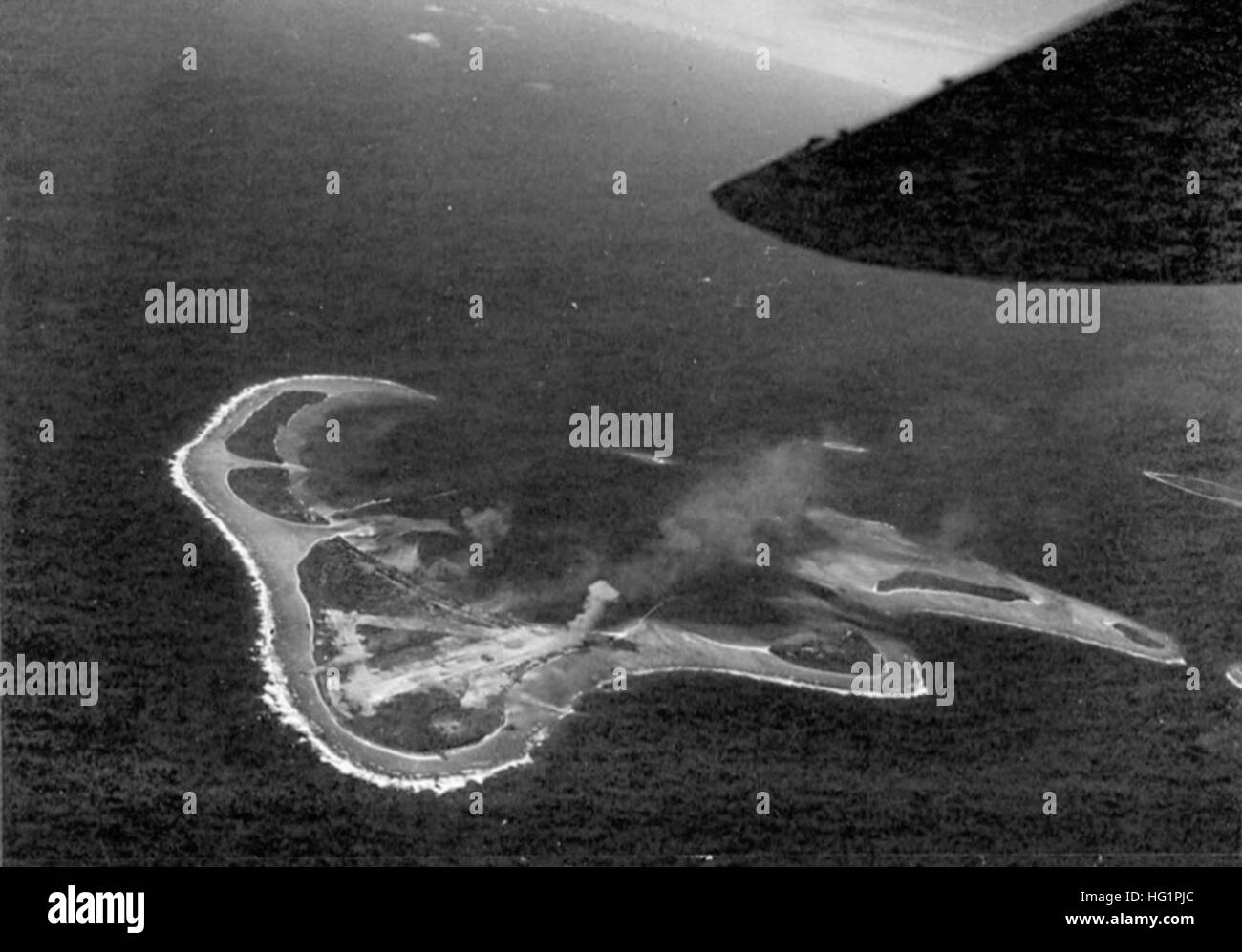 Woleai under attack in January 1944 Stock Photo - Alamy
