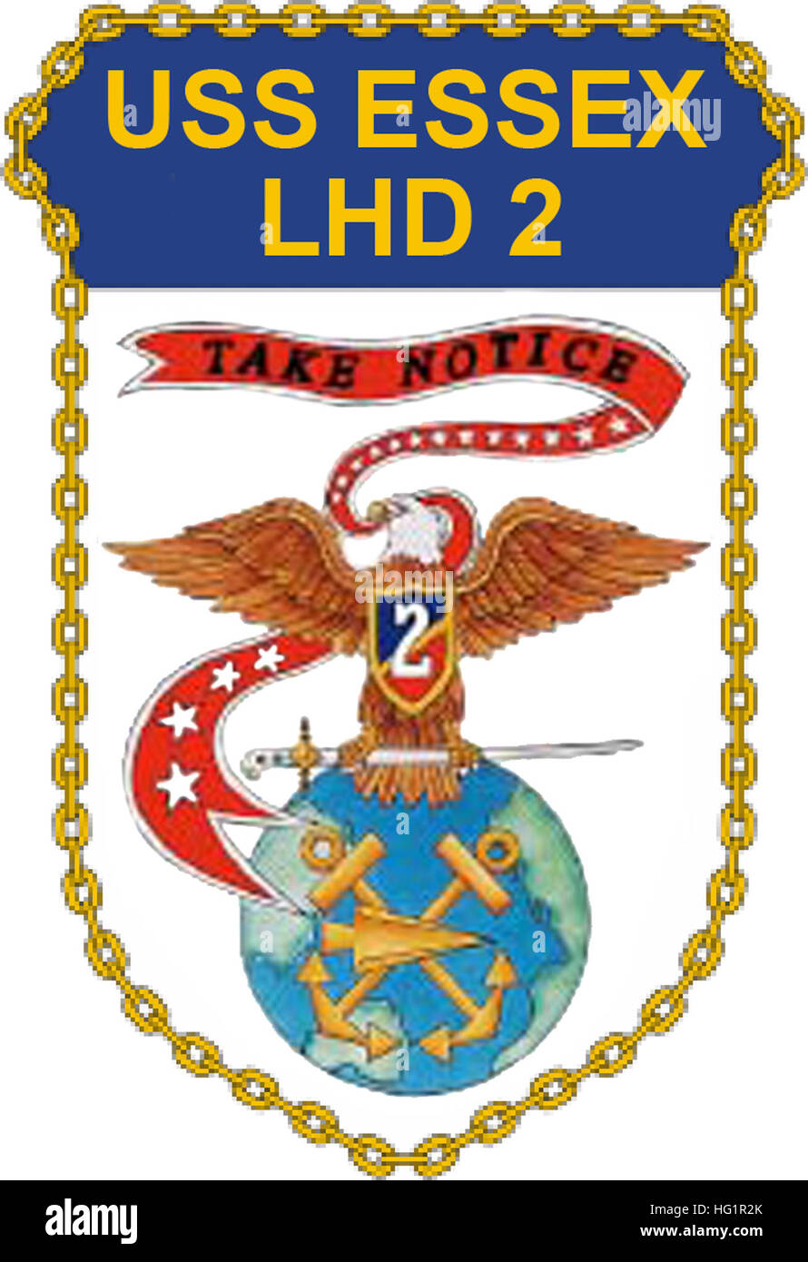 USS Essex LHD-2 Crest Stock Photo - Alamy