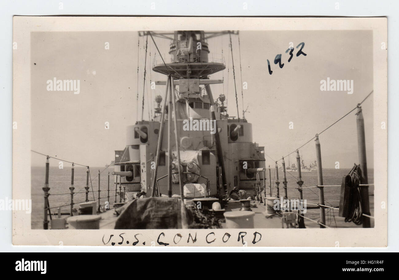 USS CONCORD 1932 Stock Photo - Alamy