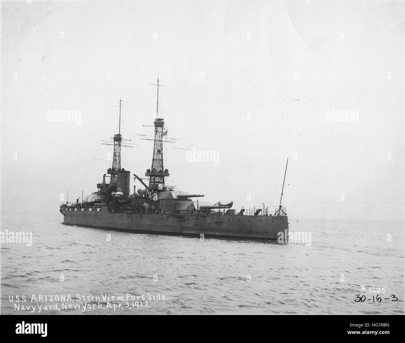USS Arizona 1917 NARA 19-LC-19A-22 Stock Photo - Alamy