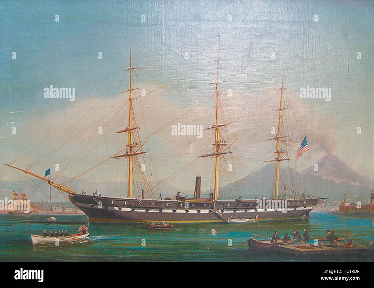 USS Alliance screw gunboat Stock Photo - Alamy