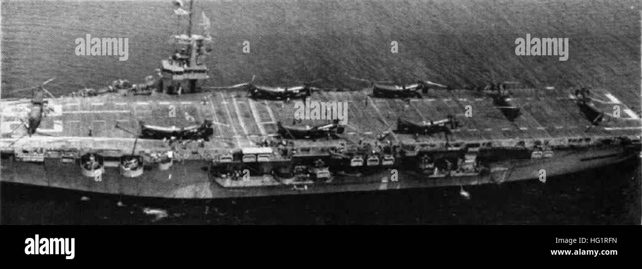 USS Palau (CVE-122) with HRPs NAN8-51 Stock Photo - Alamy