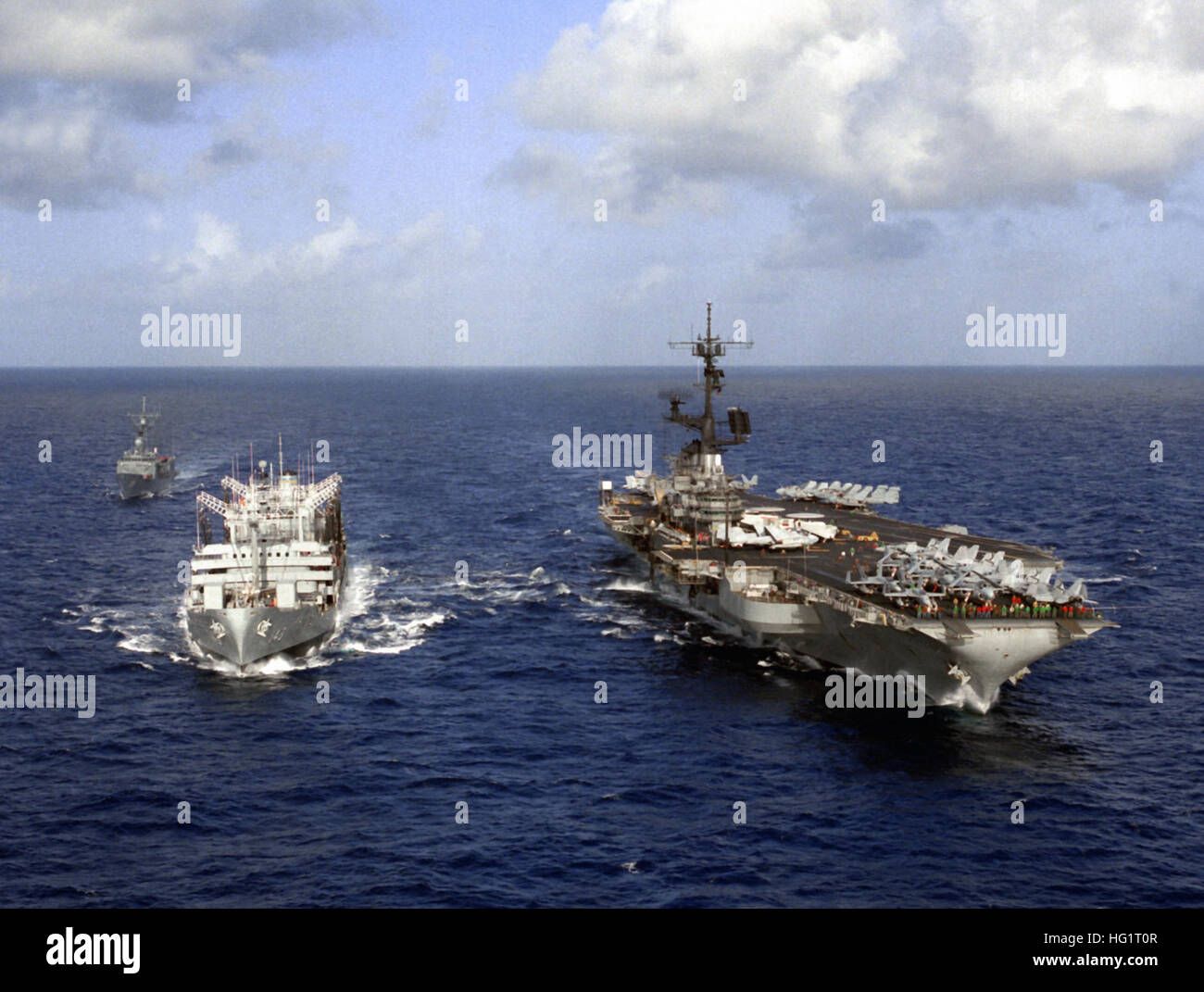 USNS Neosho (T-AO-143) refuels USS Coral Sea (CV-43) 1989 Stock Photo ... USNS Neosho (T-AO-143) refuels USS Coral Sea (CV-43) 1989 Stock Photo ...