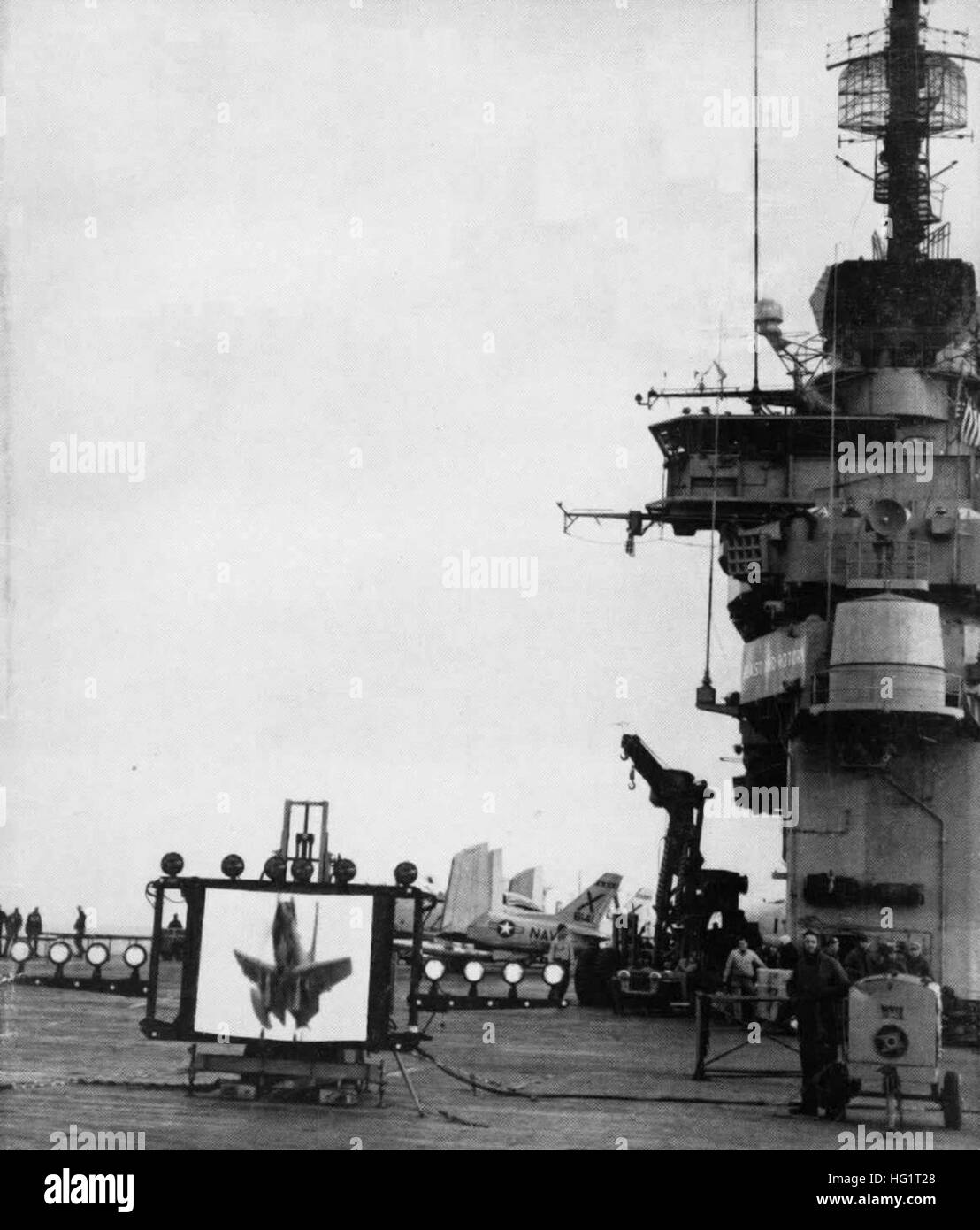 USS Randolph landing mirror NAN4-57 Stock Photo - Alamy
