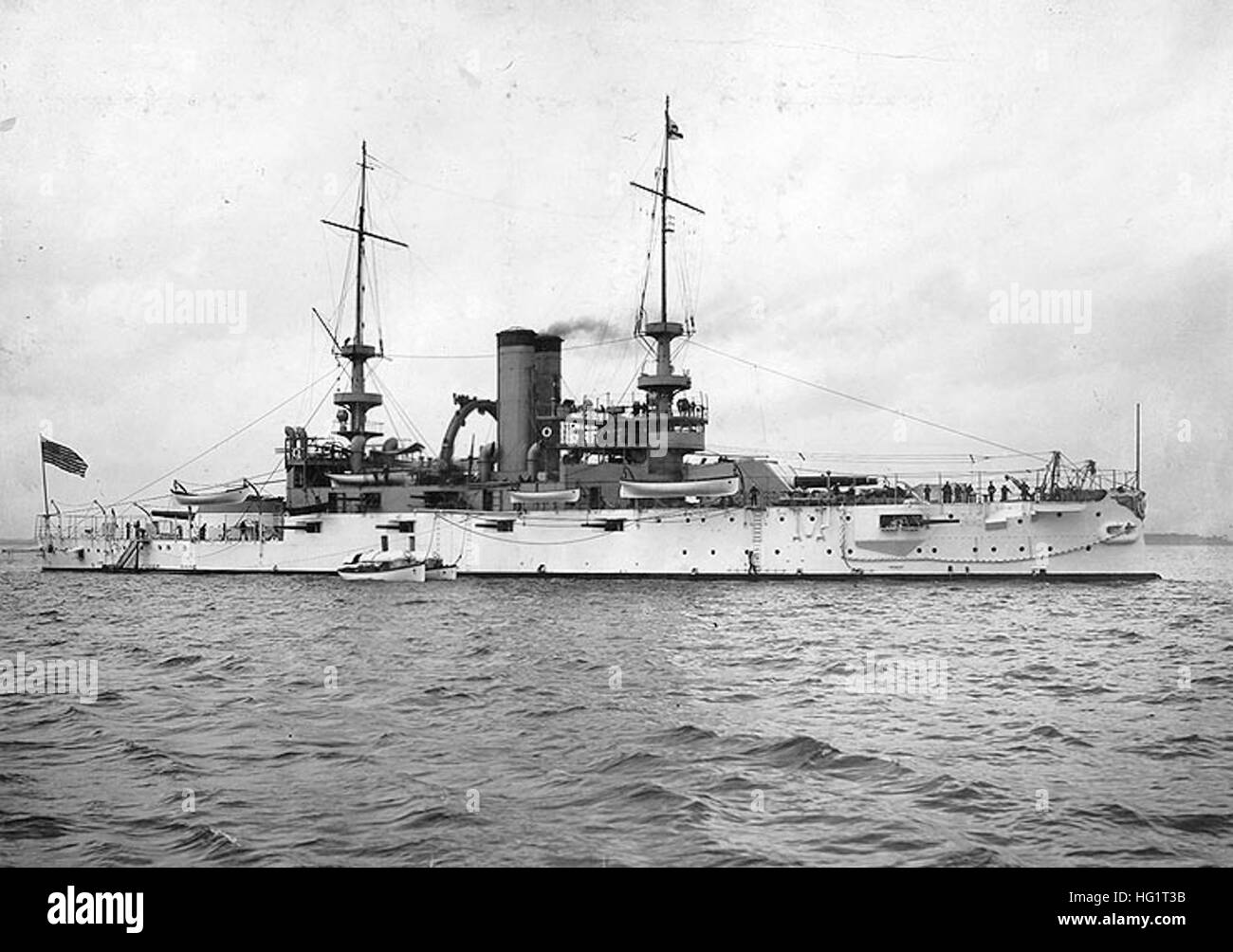 USS Illinois BB-7 Stock Photo - Alamy