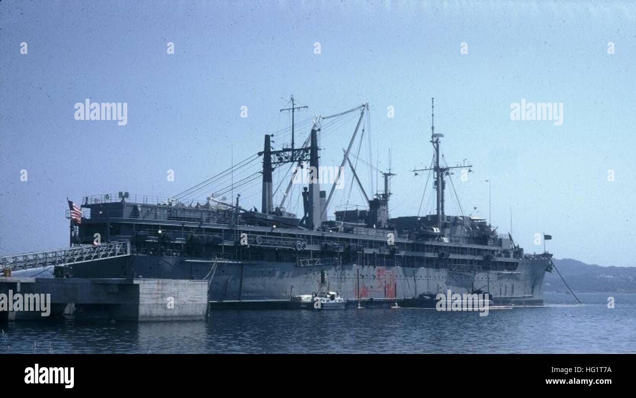 USS Howard W Gilmore AS-16 Key West 1973-74 Stock Photo - Alamy