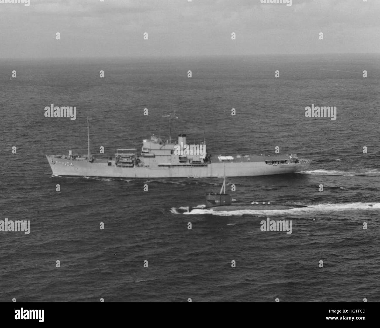 USS Observation Island (E-AG-154) and USS Robert E Lee (SSBN 601 Stock ...