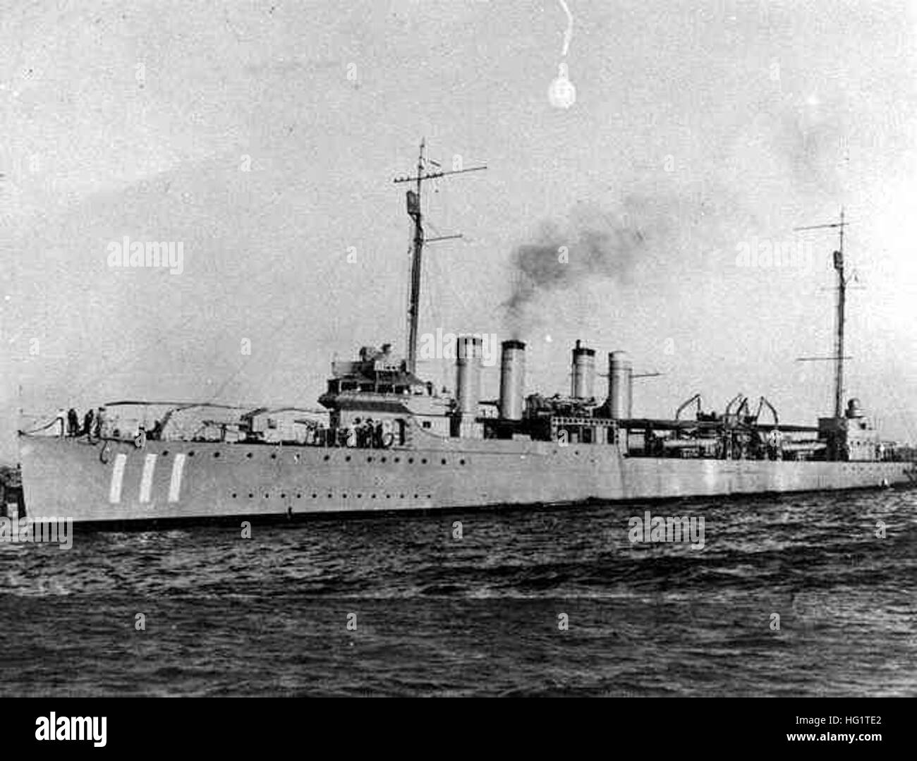 USS Ingraham (DD-111), a Wickes-class destroyer, is engaged in naval ...