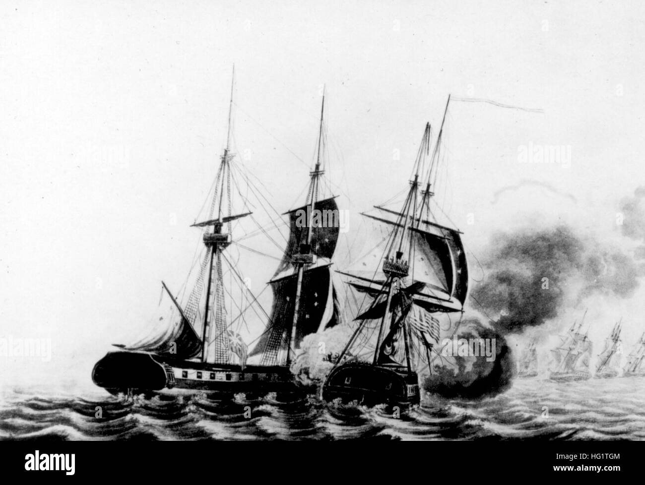 USS Wasp capturing HMS Frolic Stock Photo - Alamy