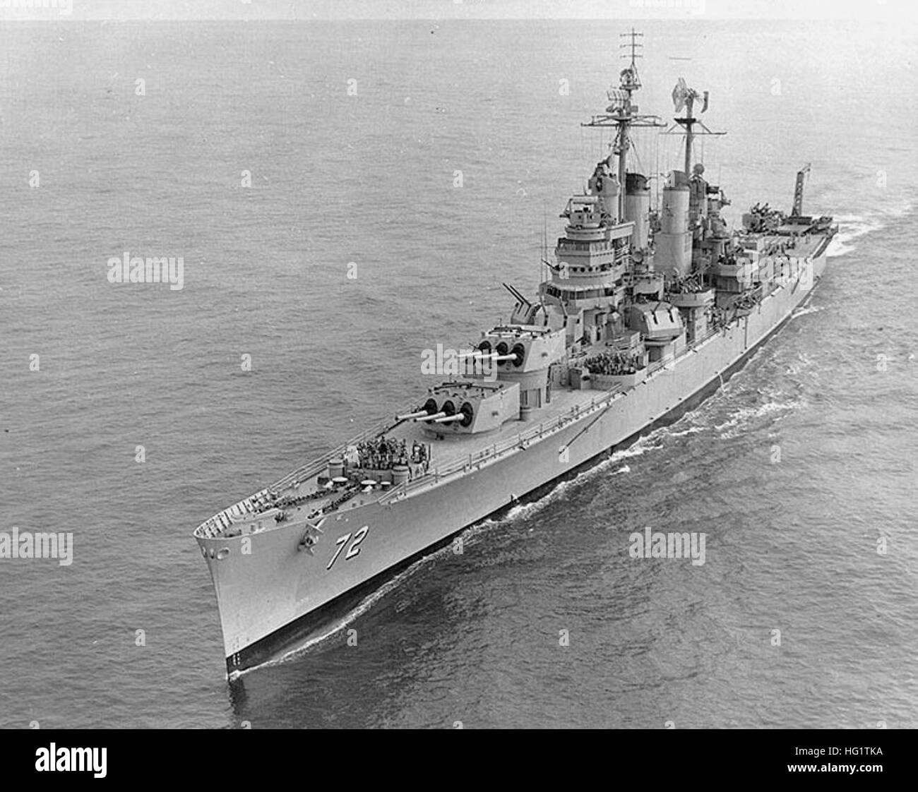 USS Pittsburgh (CA-72) Radar Stock Photo - Alamy