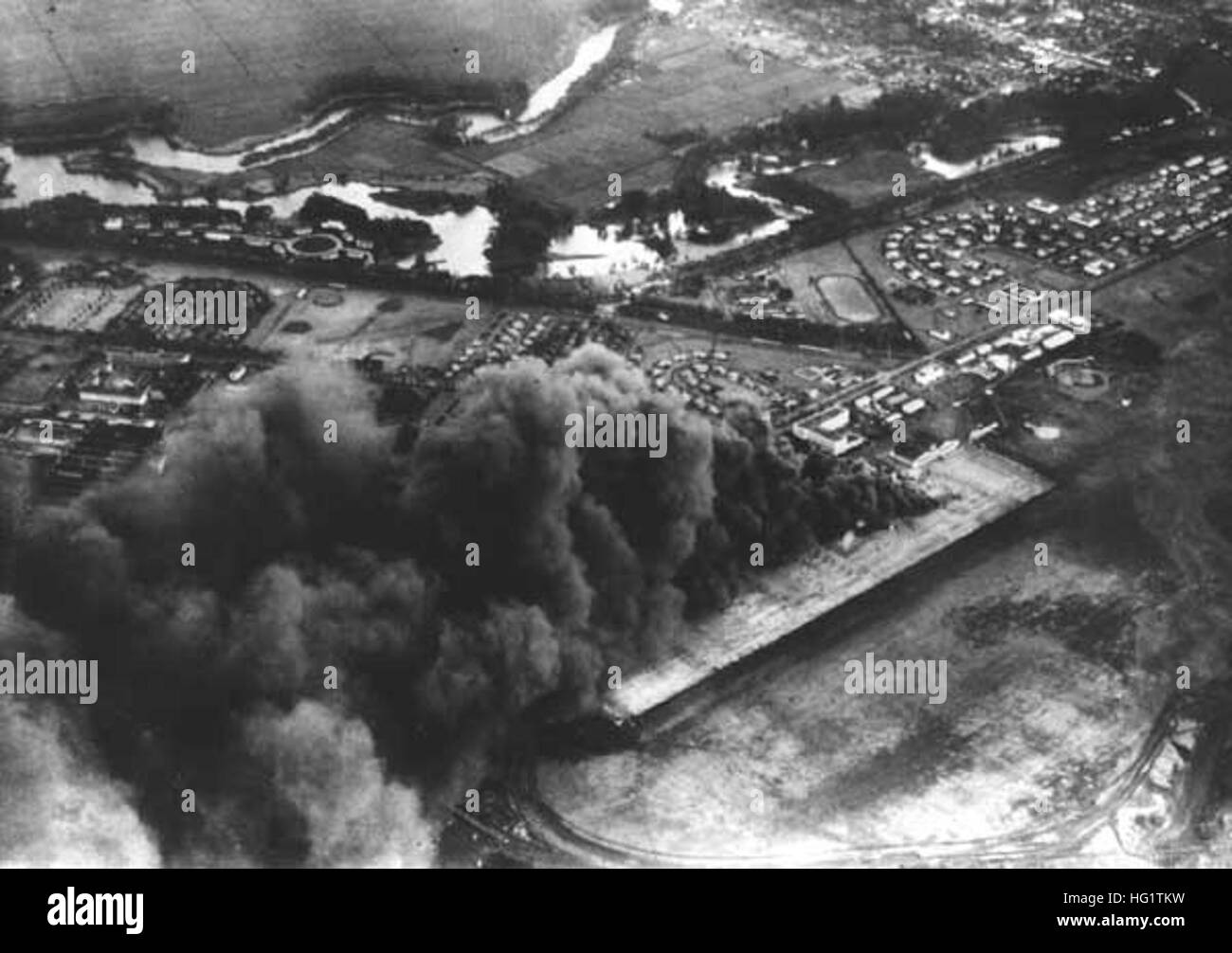 Wheeler Field under attack 1941 Stock Photo - Alamy