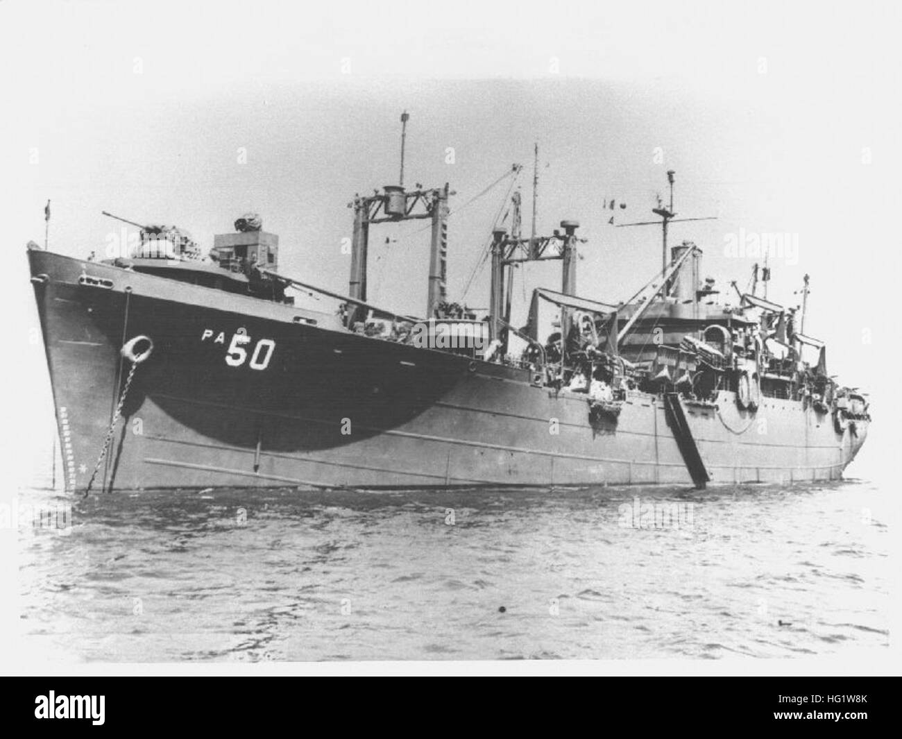 USS Pierce (APA-50), a United States Navy attack transport, shown ...
