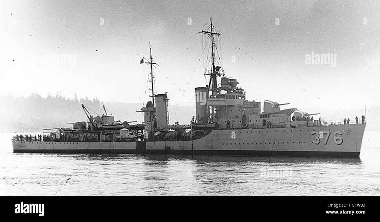 Uss Cushing DD-376 Stock Photo - Alamy