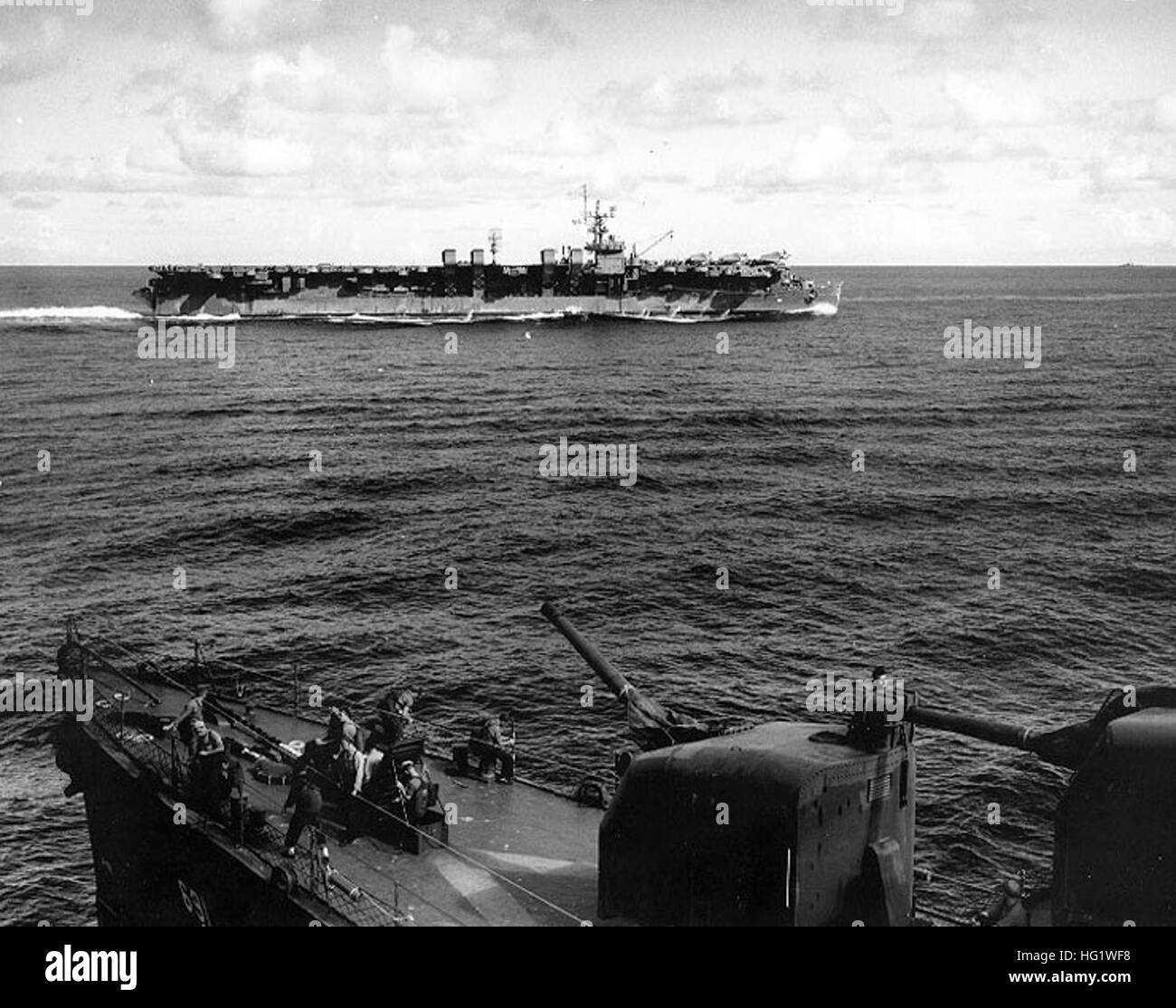 USS Monterey (CVL-26) in Bismarcks-New Guinea area Stock Photo - Alamy