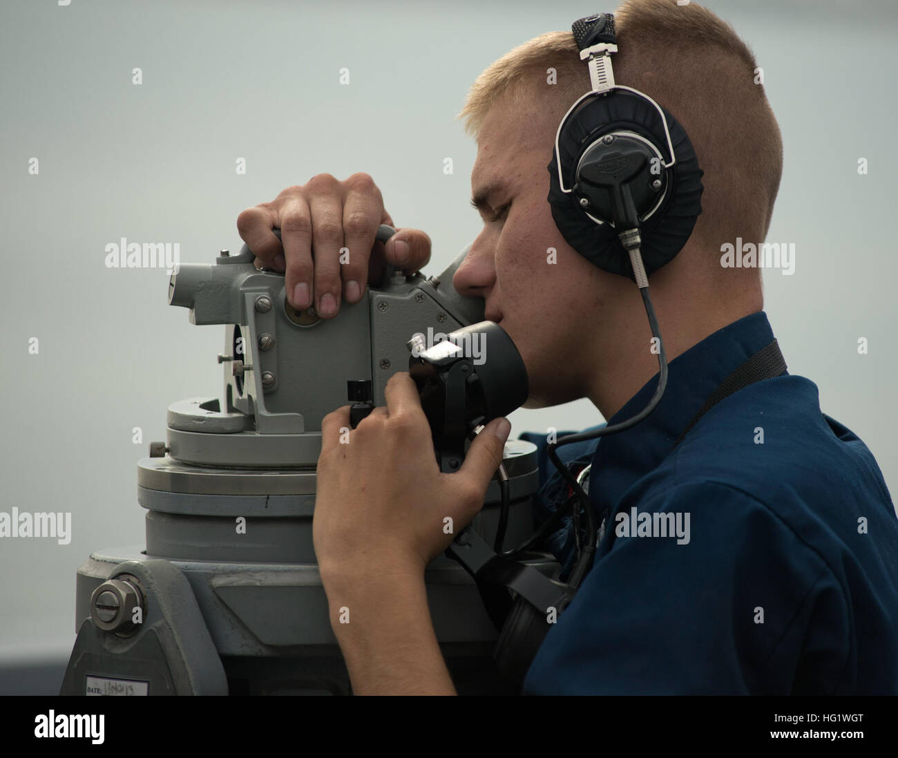 Quartermaster 3rd Class Logan Remus stands watch aboard the San Antonio ...