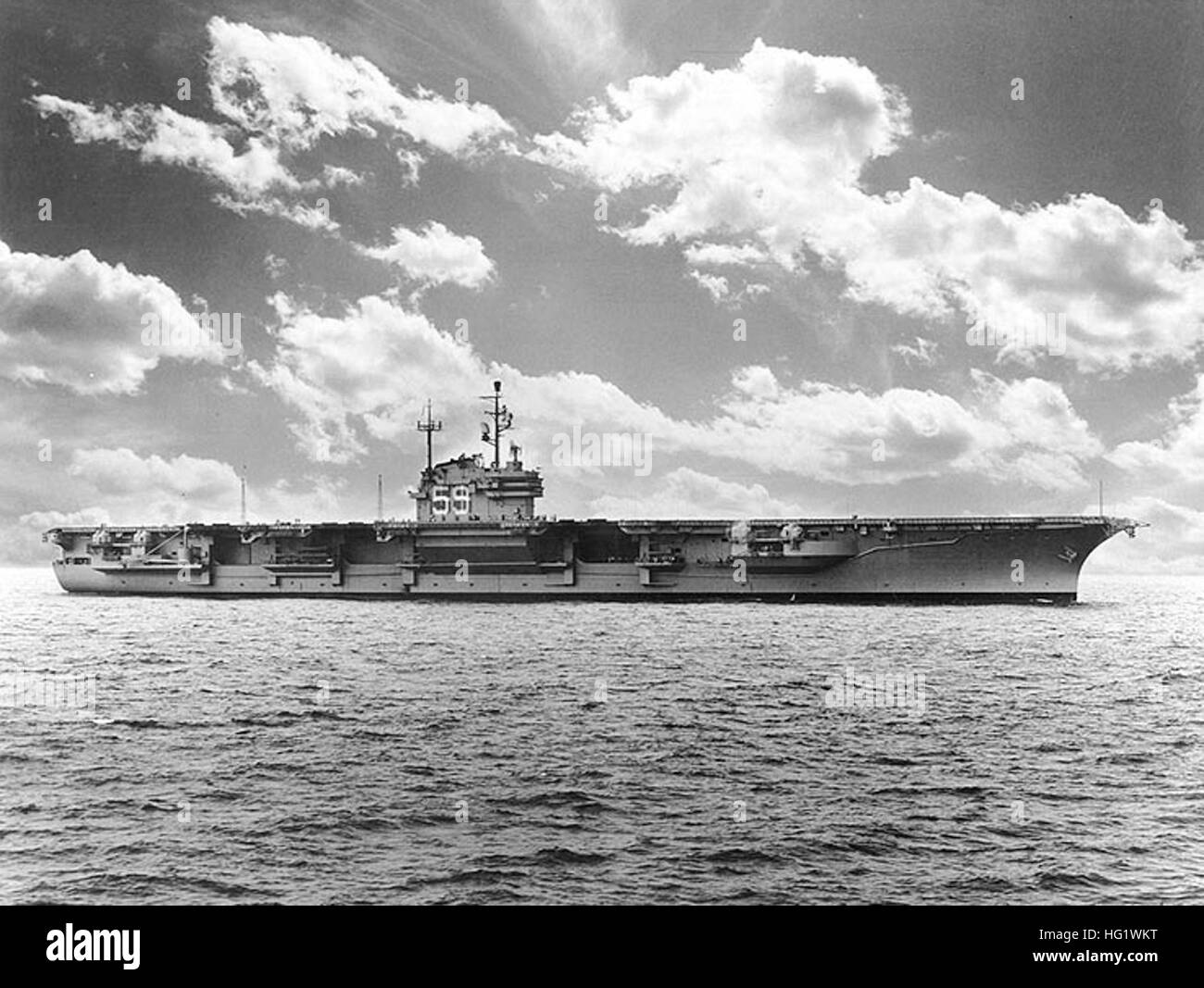 USS Forrestal (CVA-59), starboard view, 1955 Stock Photo - Alamy