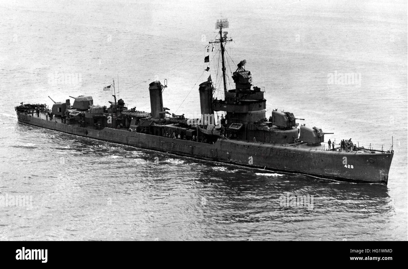 USS Charles F. Hughes (DD-428) in 1945 Stock Photo - Alamy