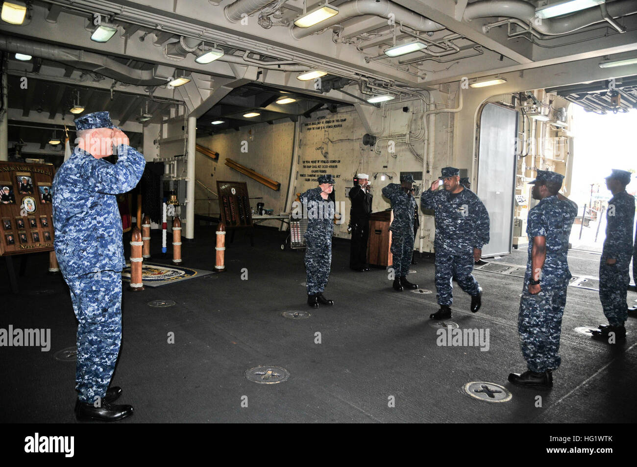 Capt. Jon C. Kreitz, commanding officer of the amphibious transport ...