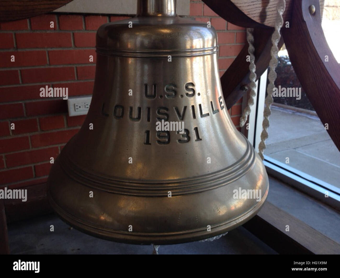 USS Louisville ship's bell 2 Stock Photo - Alamy