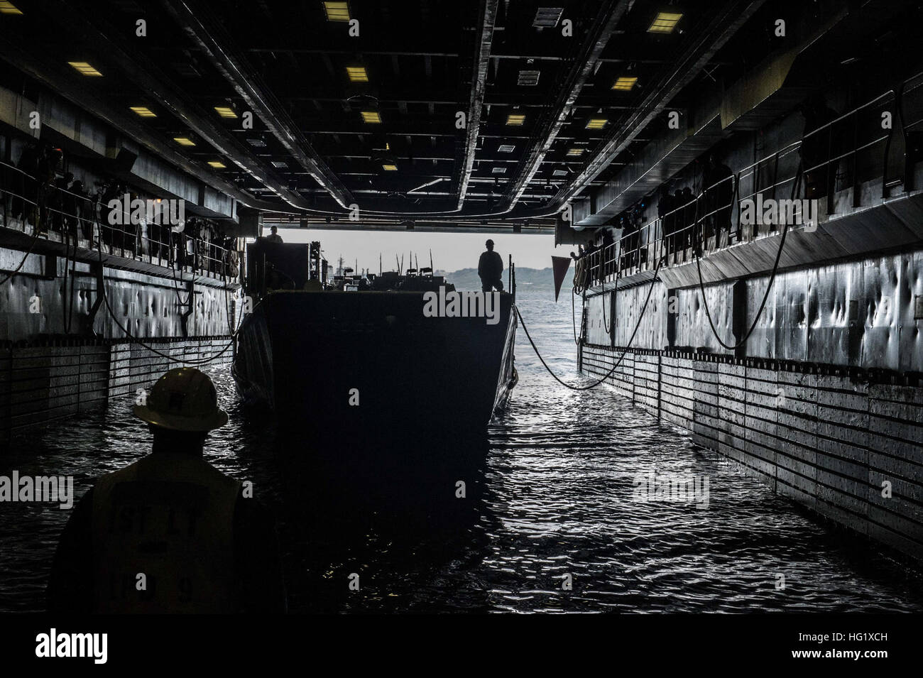 OKINAWA, Japan (Feb. 5, 2014) – Landing craft utility (LCU) 1666 enters ...