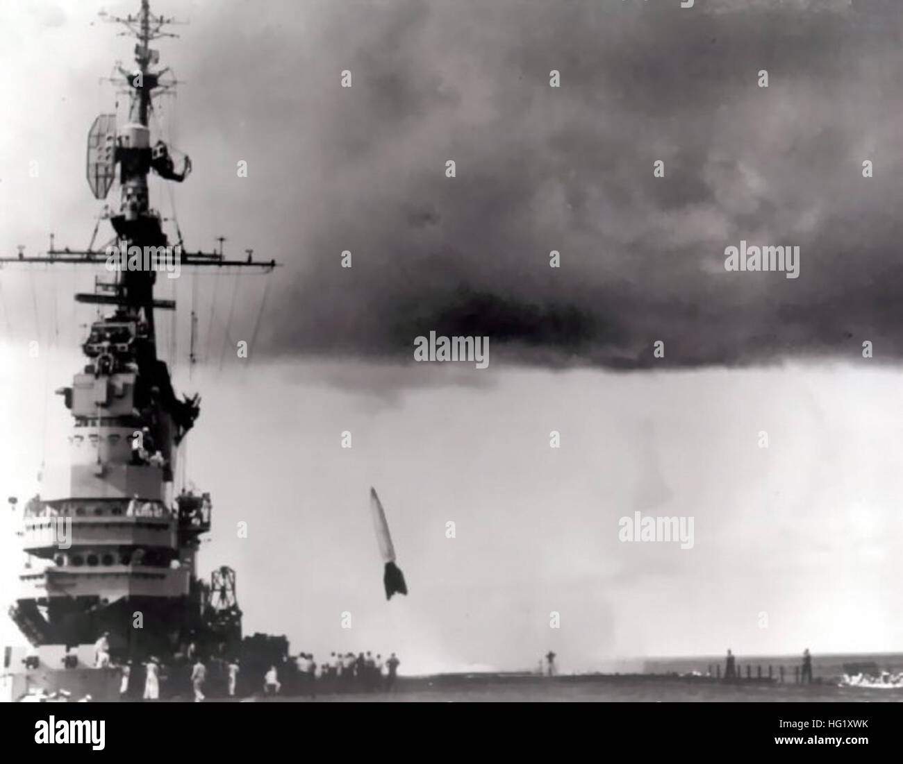 USS Midway (CVB-41) V-2 launch (Operation Sandy Stock Photo - Alamy