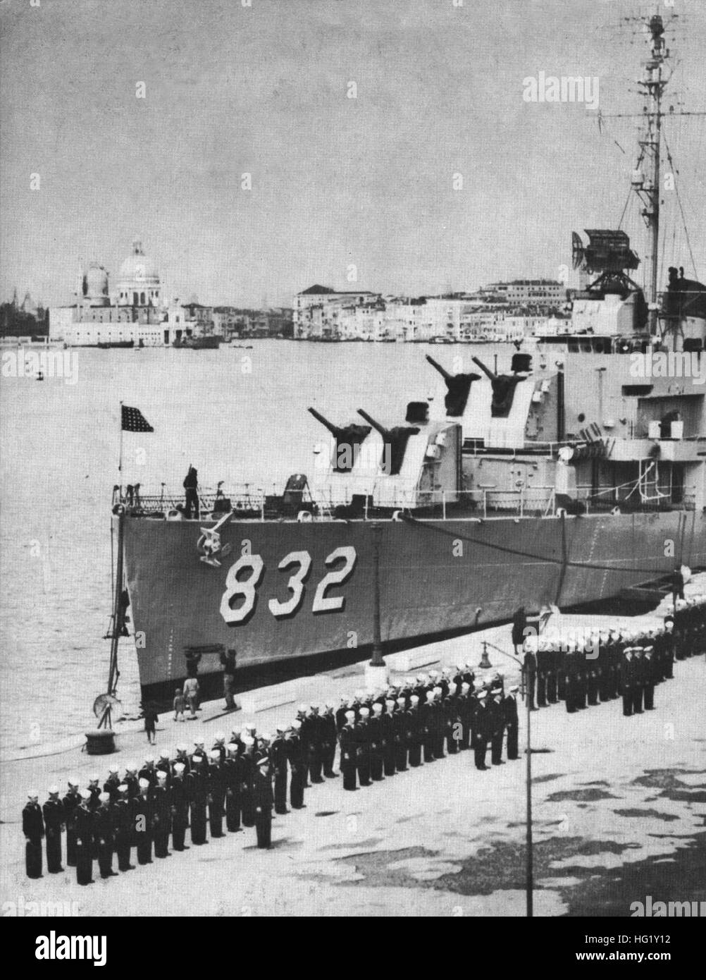 USS Hanson (DD-832) at Venice in 1948 Stock Photo - Alamy