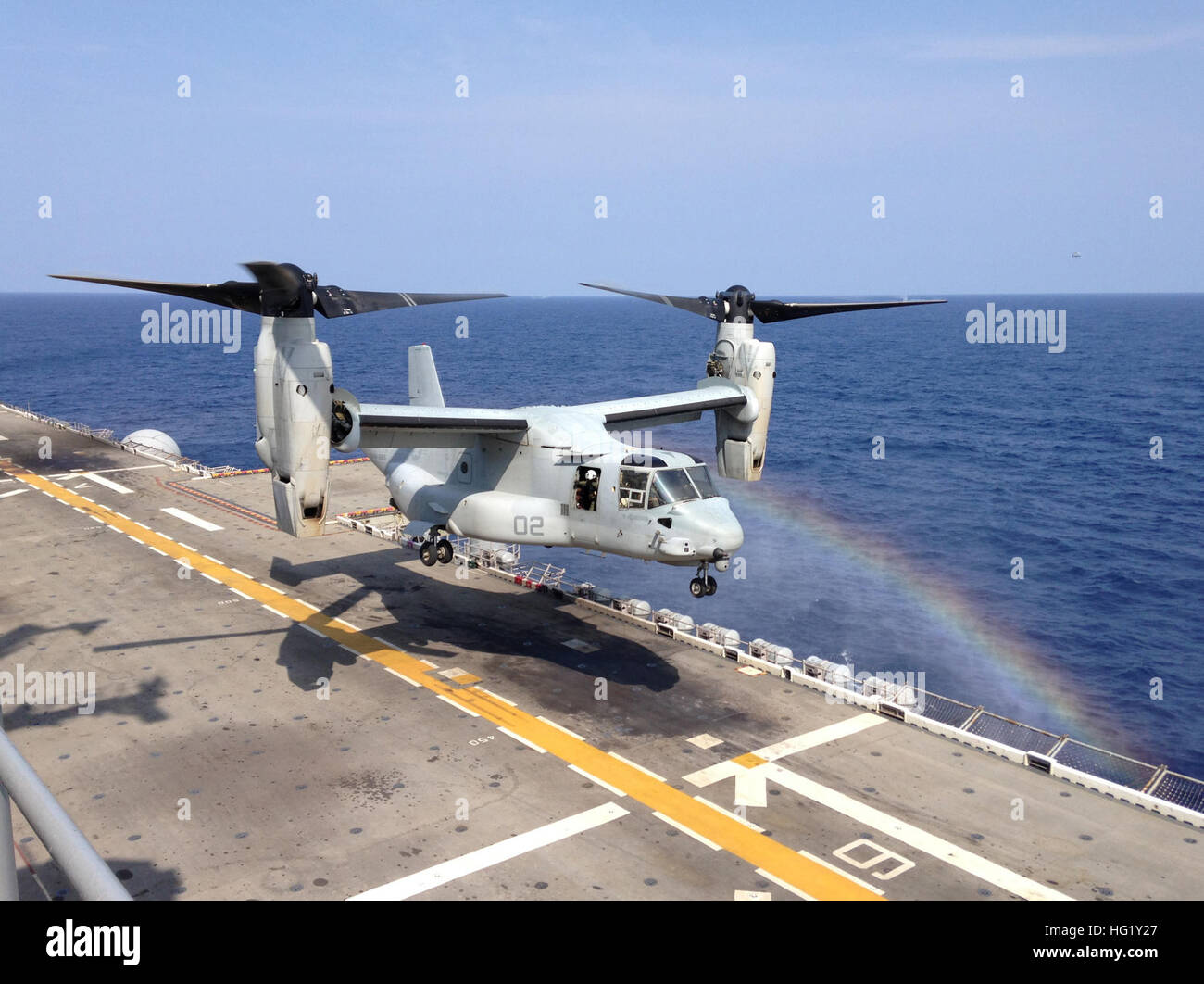 EAST CHINA SEA (March 18, 2014) An MV-22 Osprey aircraft from Marine ...