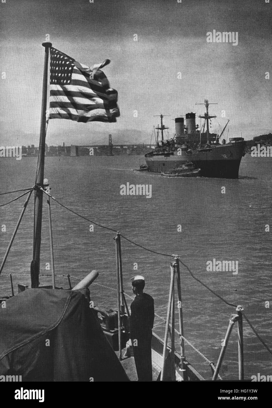 USS General W. A. Mann (AP-112) in the 1940s Stock Photo - Alamy