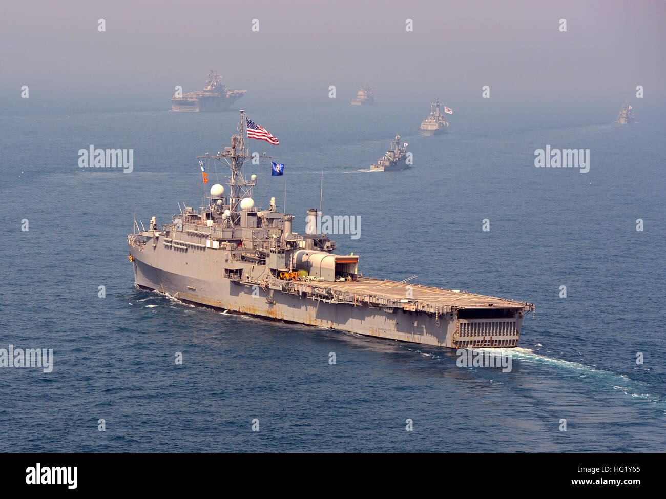 EAST CHINA SEA (March 27, 2014) The Austin-class amphibious transport ...